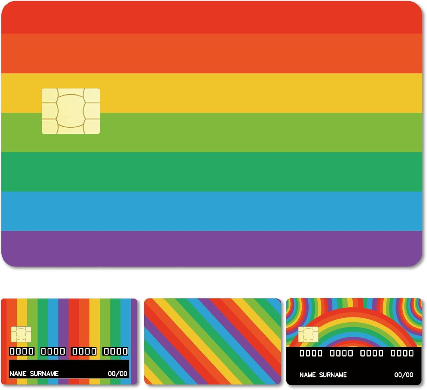 4 Styles Credit Card Skin Debit Card Skins Sticker Covers No Bubble ...