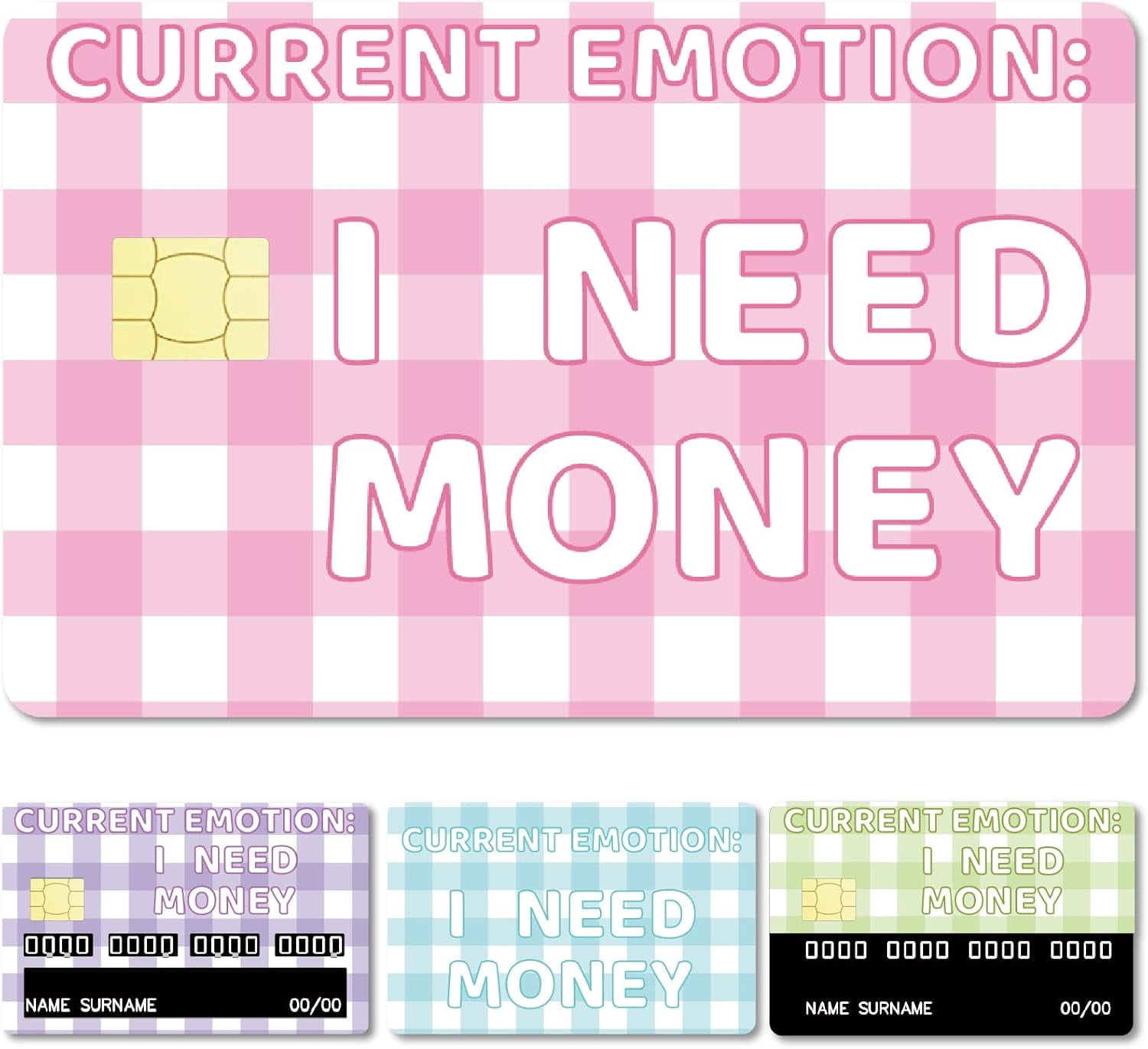 4 Styles Credit Card Skin Debit Card Skin Debit Card Stickers Covers No ...