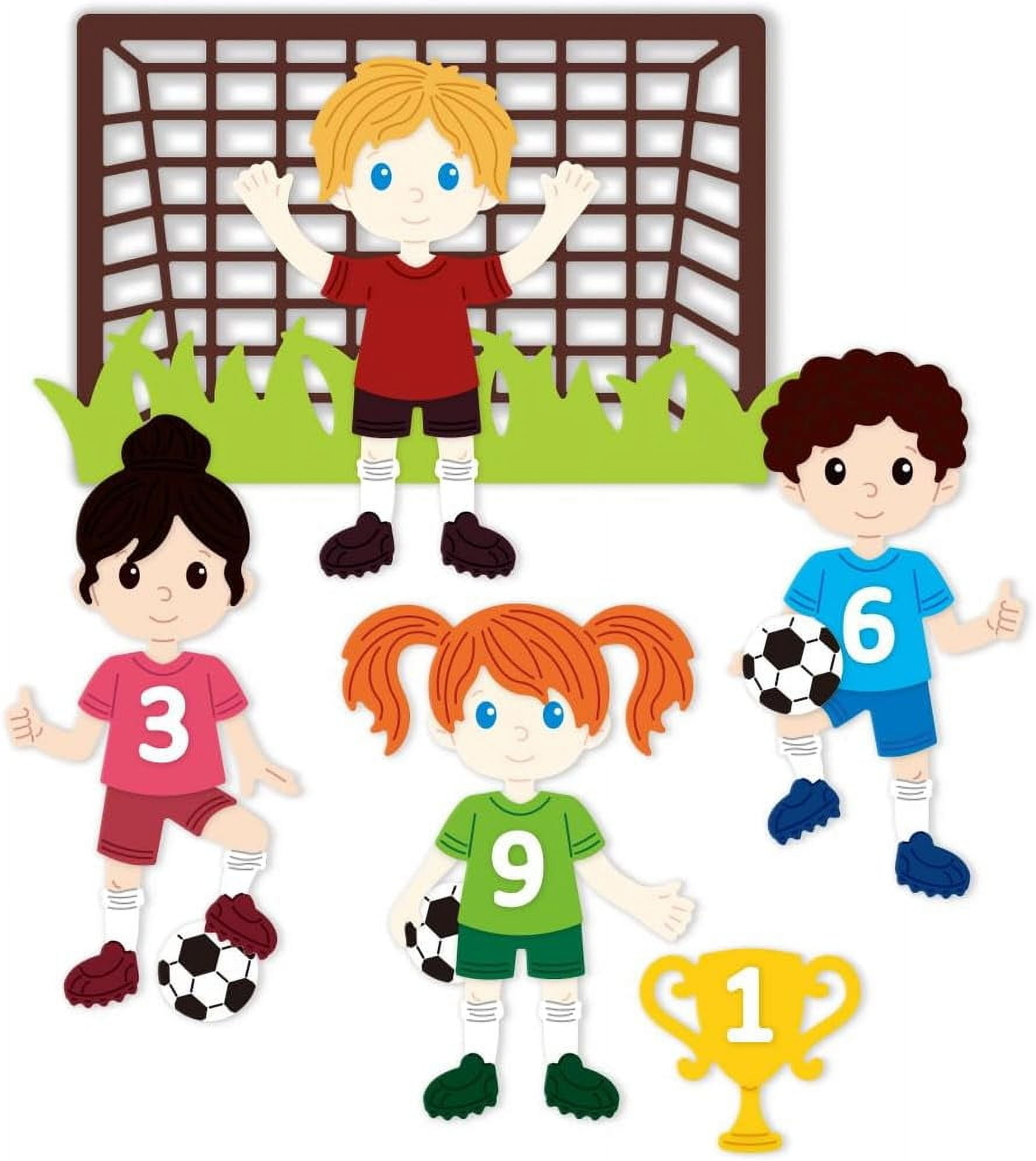 4 Styles Football Soccer Player Cutting Dies Card Making Die Cut Carbon ...