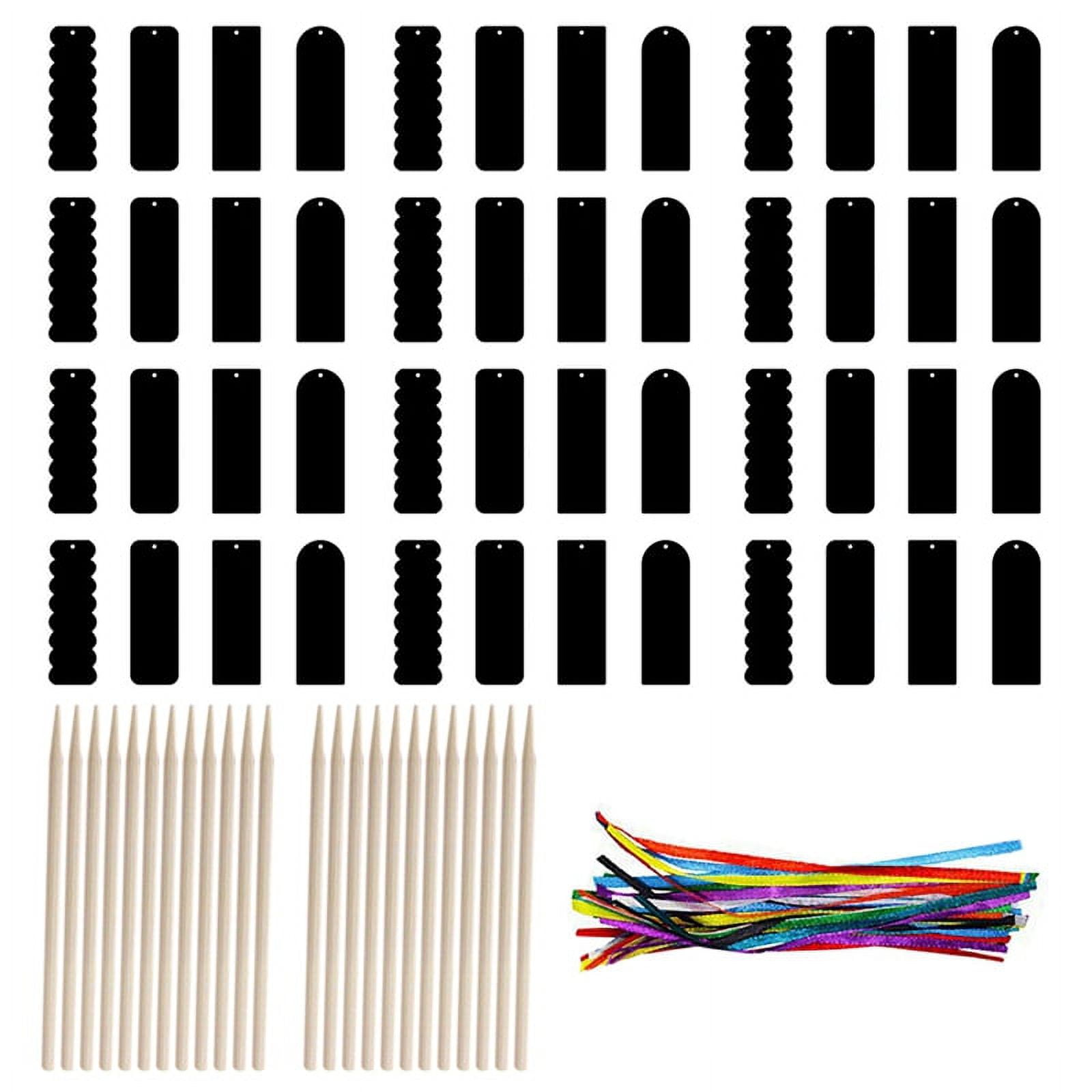 4 Styles Rainbow Color Scratch Bookmark Craft Kits Paper Art Sets for ...