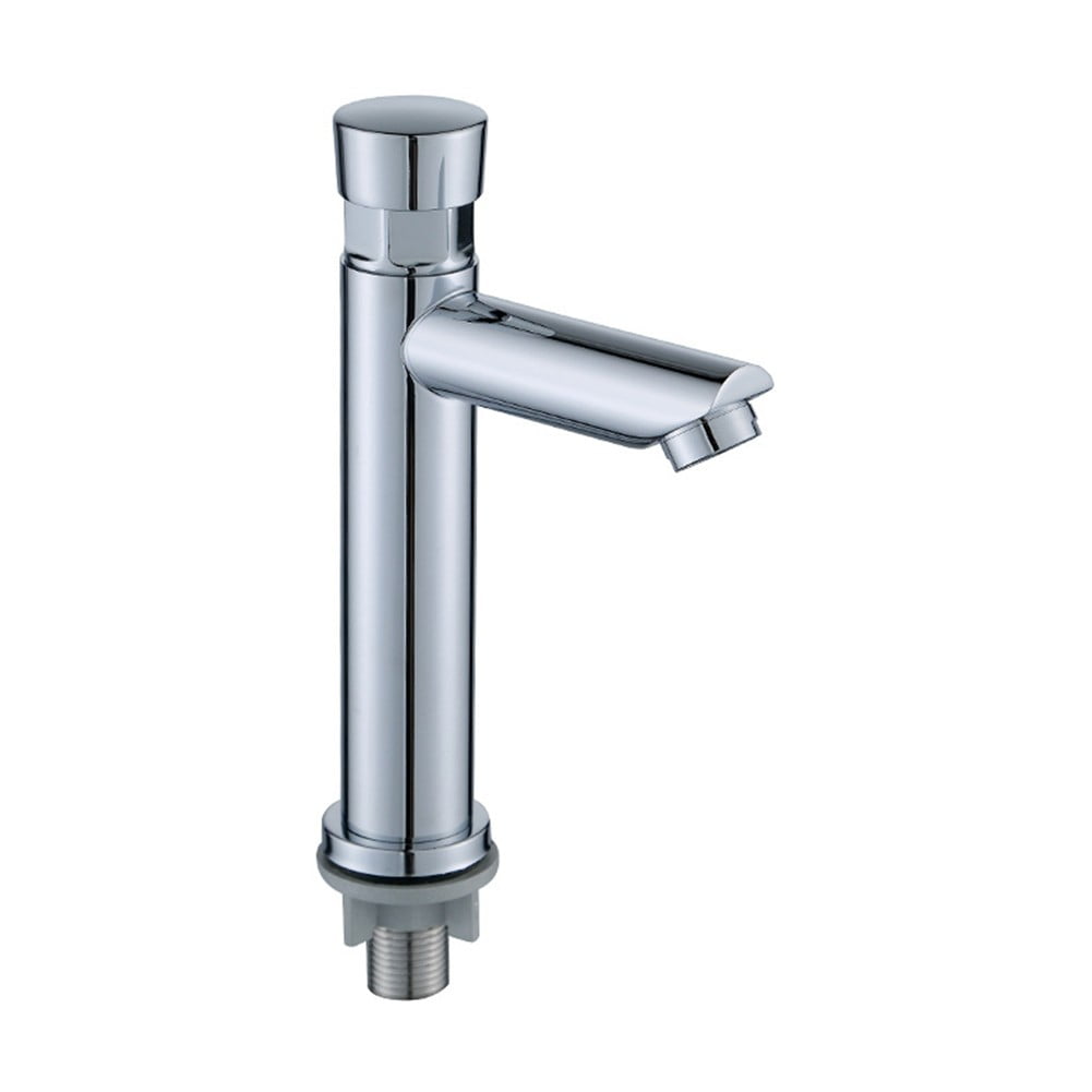 4 Styles Stainless Steel Touch Press Bathroom Basin Faucet with Time ...