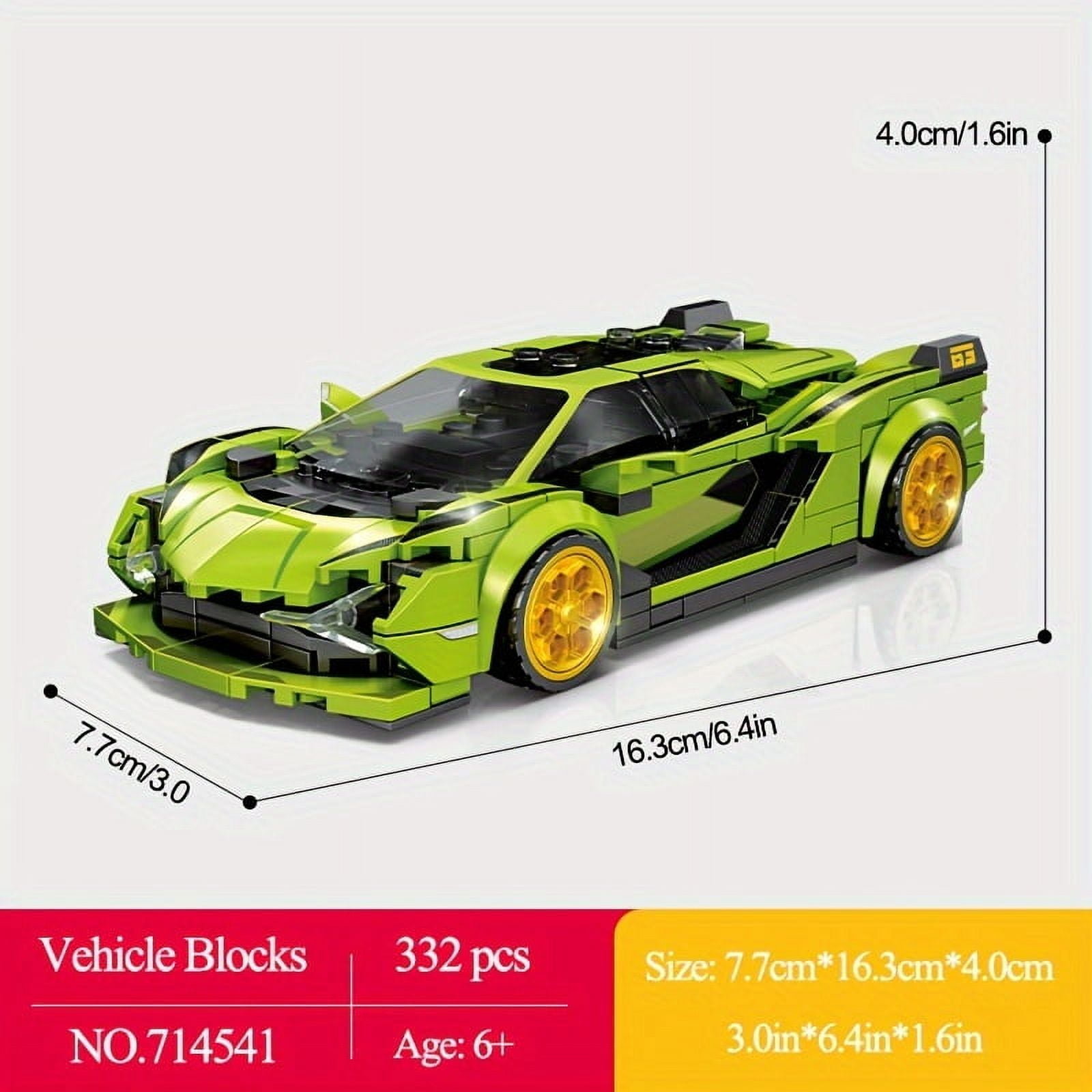 4 Styles Technical Vehicles Supercar Building Blocks, DIY Toys For ...