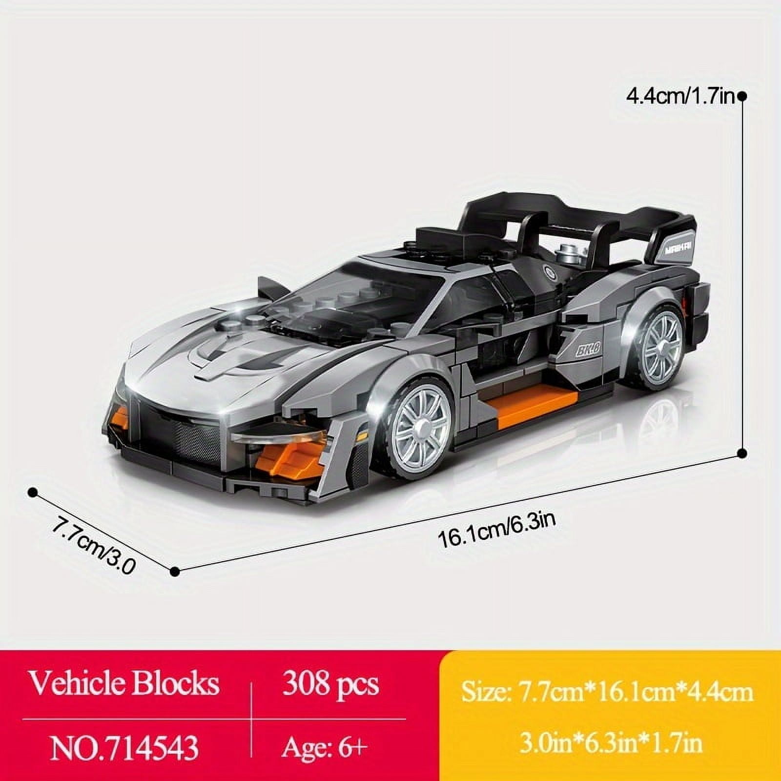 4 Styles Technical Vehicles Supercar Building Blocks, DIY Toys For ...