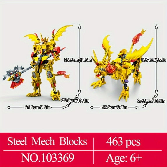 4 Styles Transform Robots Mini Building Blocks, Creative DIY Toys For ...
