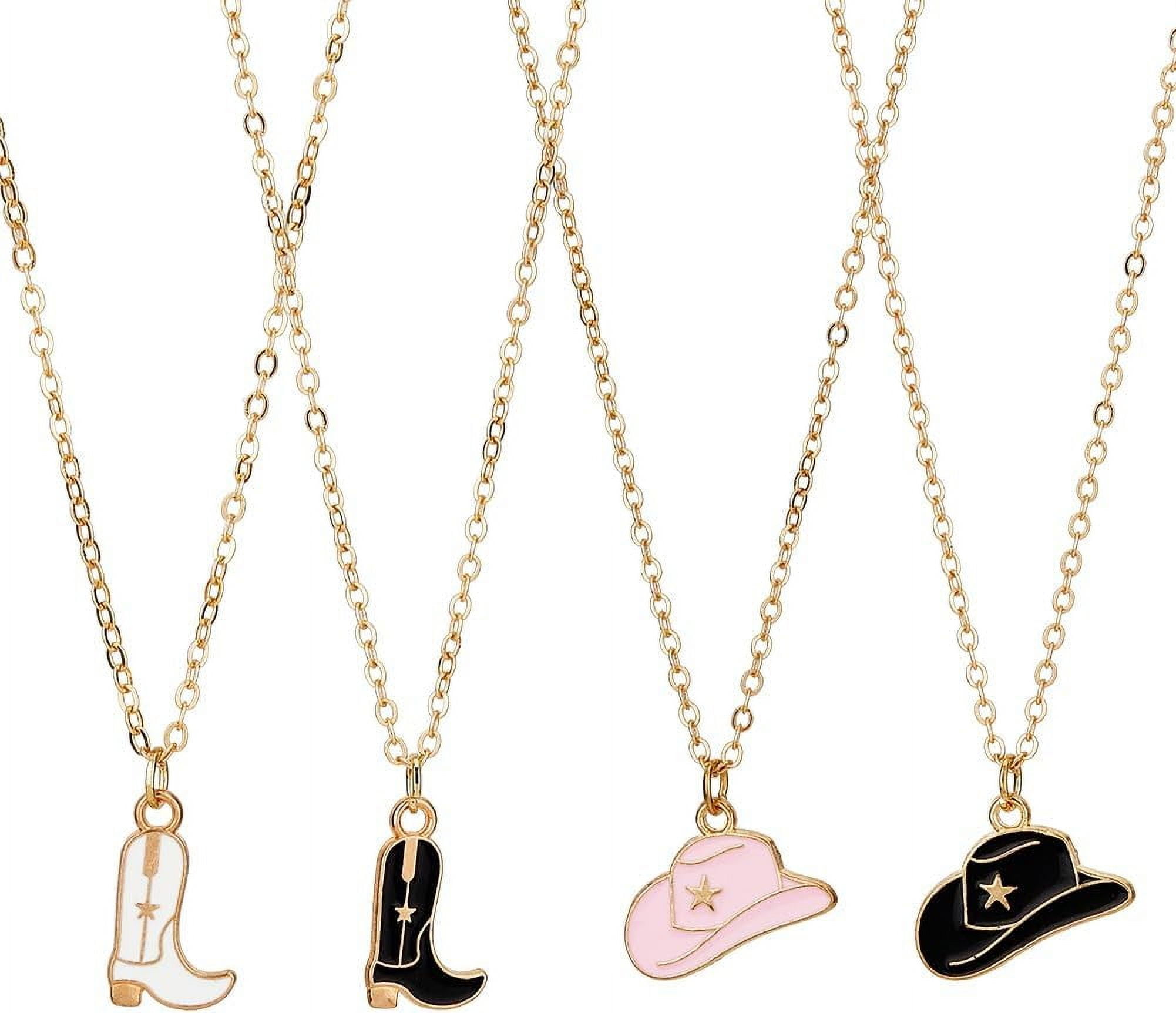 4 Styles Western Necklaces Vintage Adjustable Necklace with Gold Chains ...