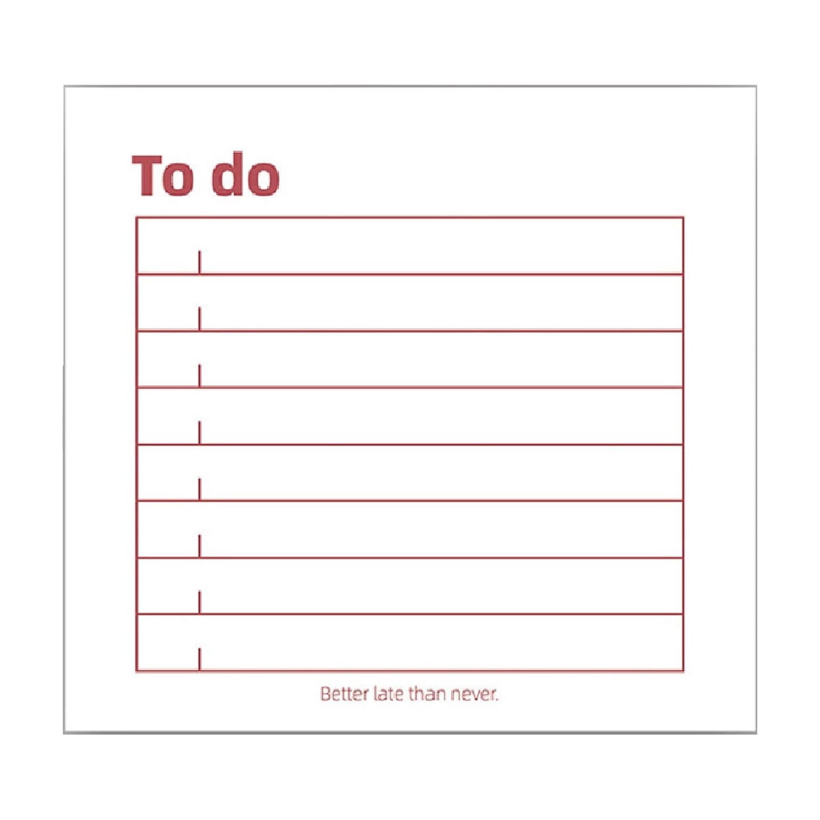4 Styles To Do list Notepad, 3x3 In Lined Checklist Memo Pad, 50 Sheets ...