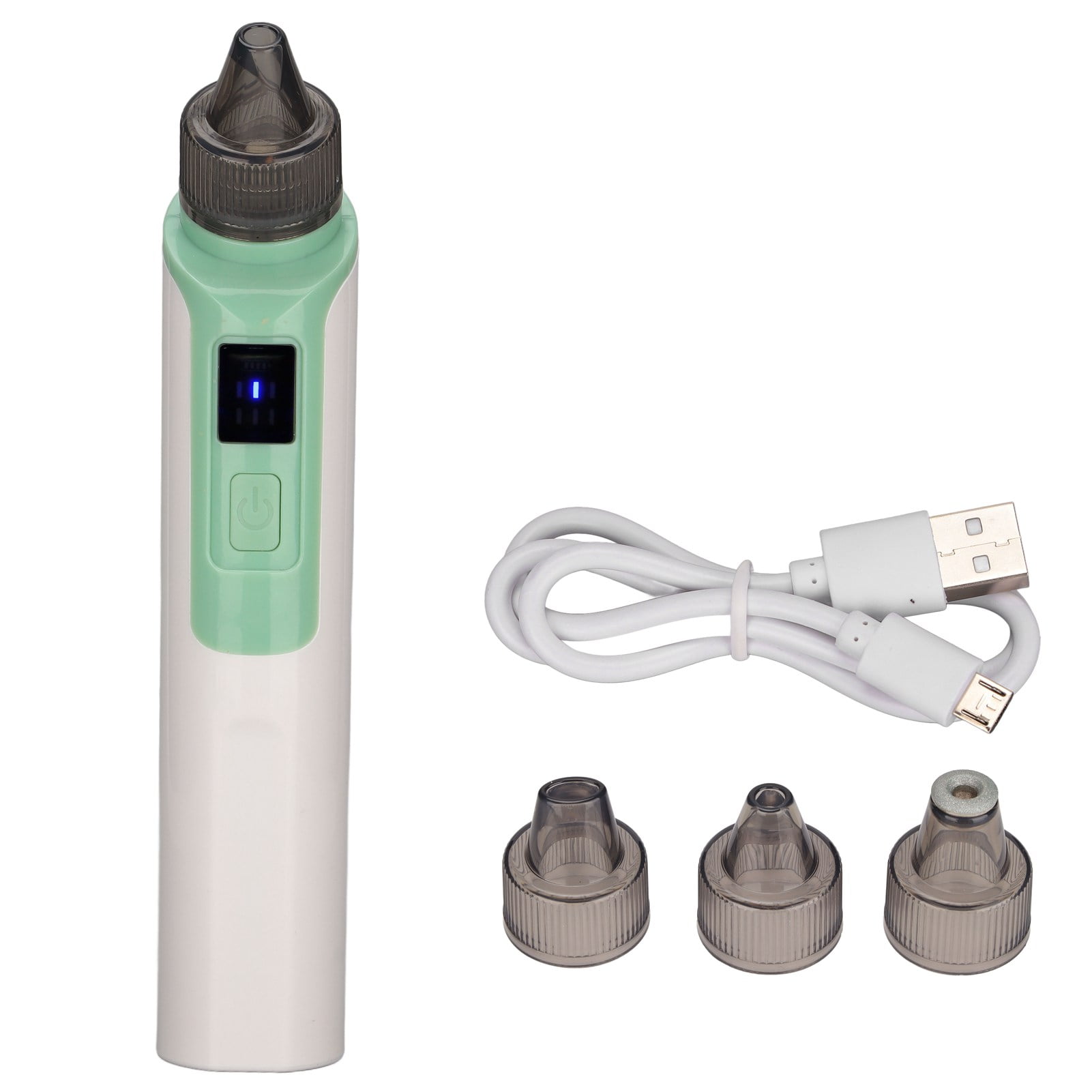 4 Suction Heads, 6 Strength Levels for Effective Blackhead Removal Green Pore Cleaner Machine ...
