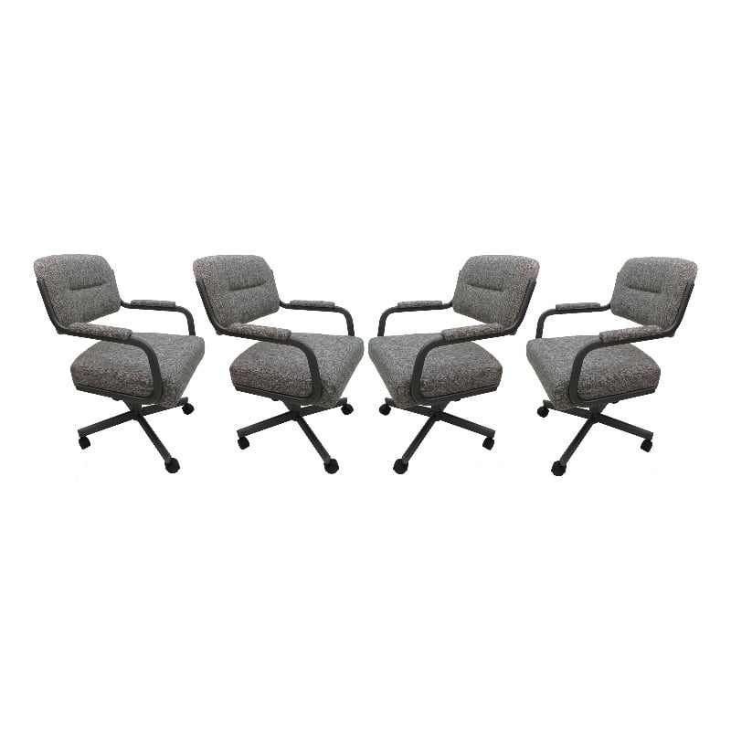 4 - Swivel Metal Caster Dining Chairs - M-110 Style - Walmart.com