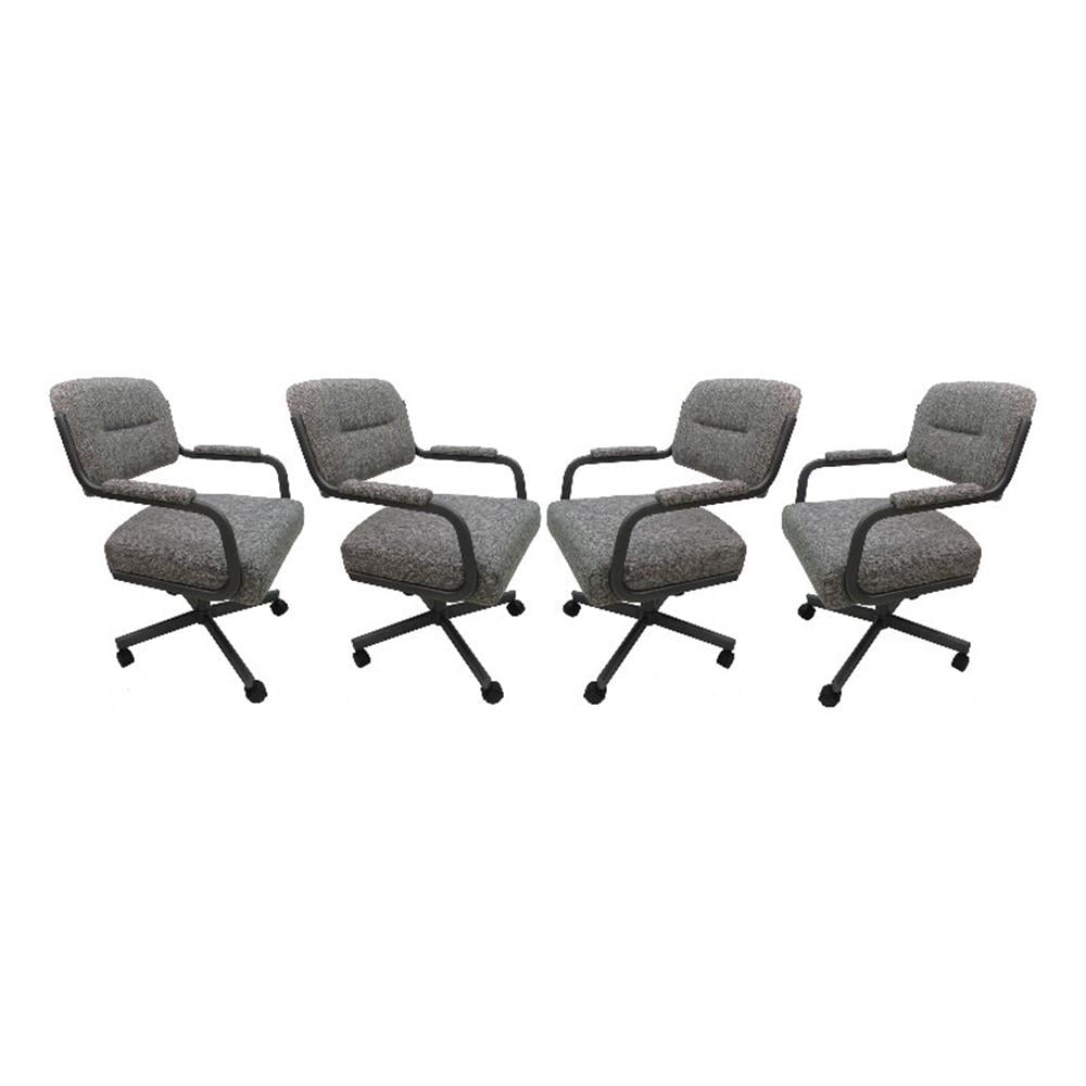 4 - Swivel Metal Caster Dining Chairs - M-110 Style - Walmart.com