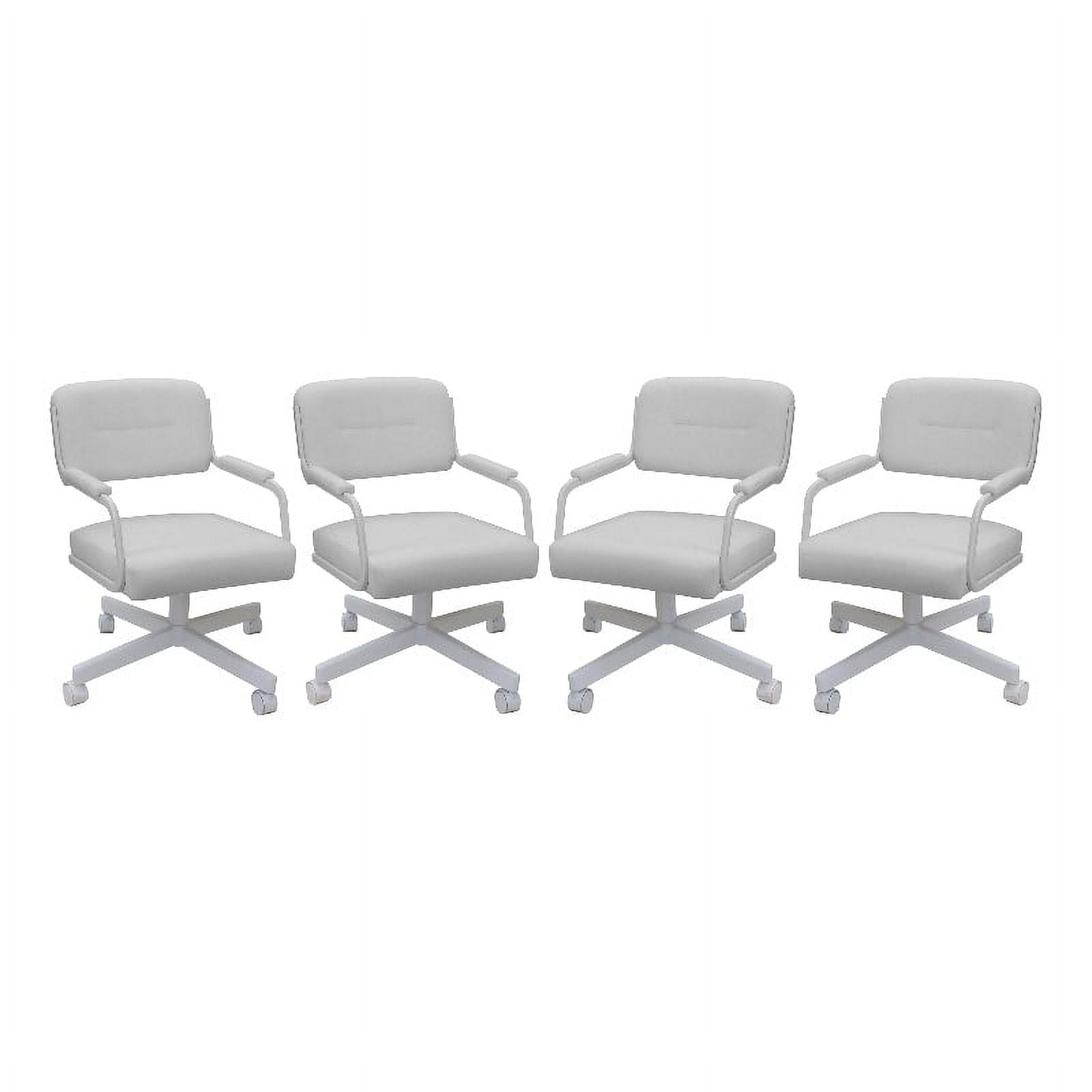 4 - Swivel Metal Caster Dining Chairs - M-110 Style - Walmart.com