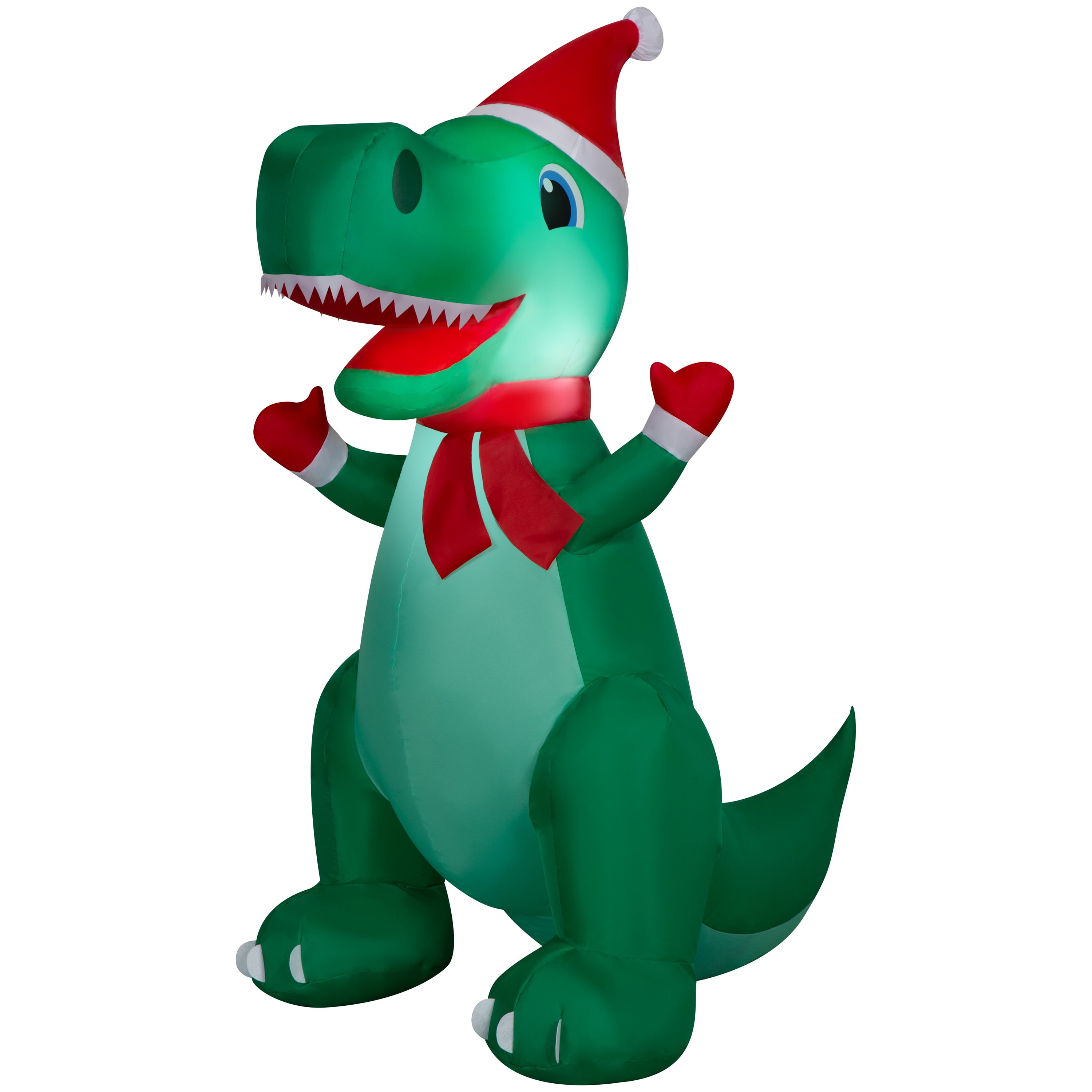 Brandclub - 4 ft T-Rex Christmas Airblown Yard Inflatable, Multicolor ...