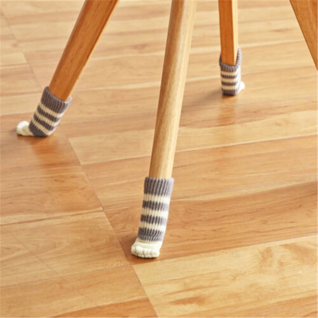 4 Table Leg Covers 4Pcs Kitty Cat Paw Knit Floor Protector Chair Table ...