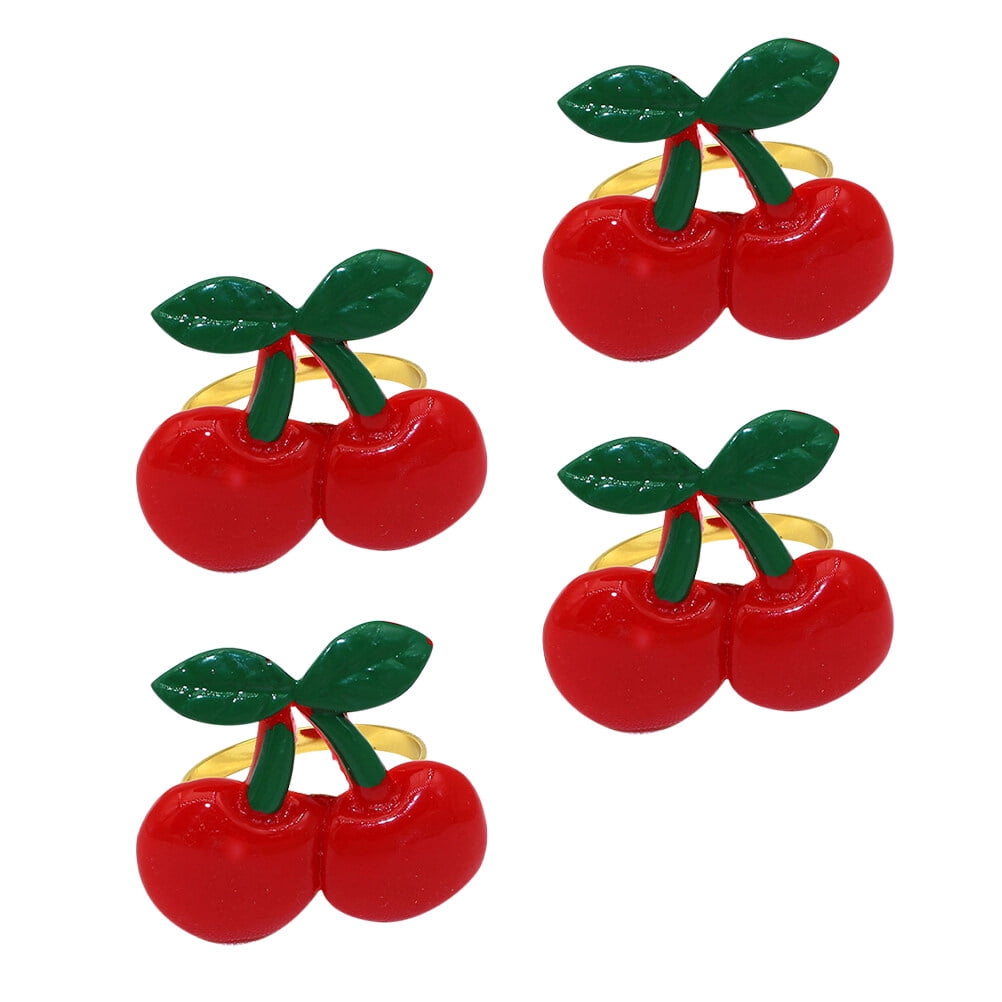 4 Table Napkin Rings Fruit Shape Serviette Buckle Napkin Holder Rings ...