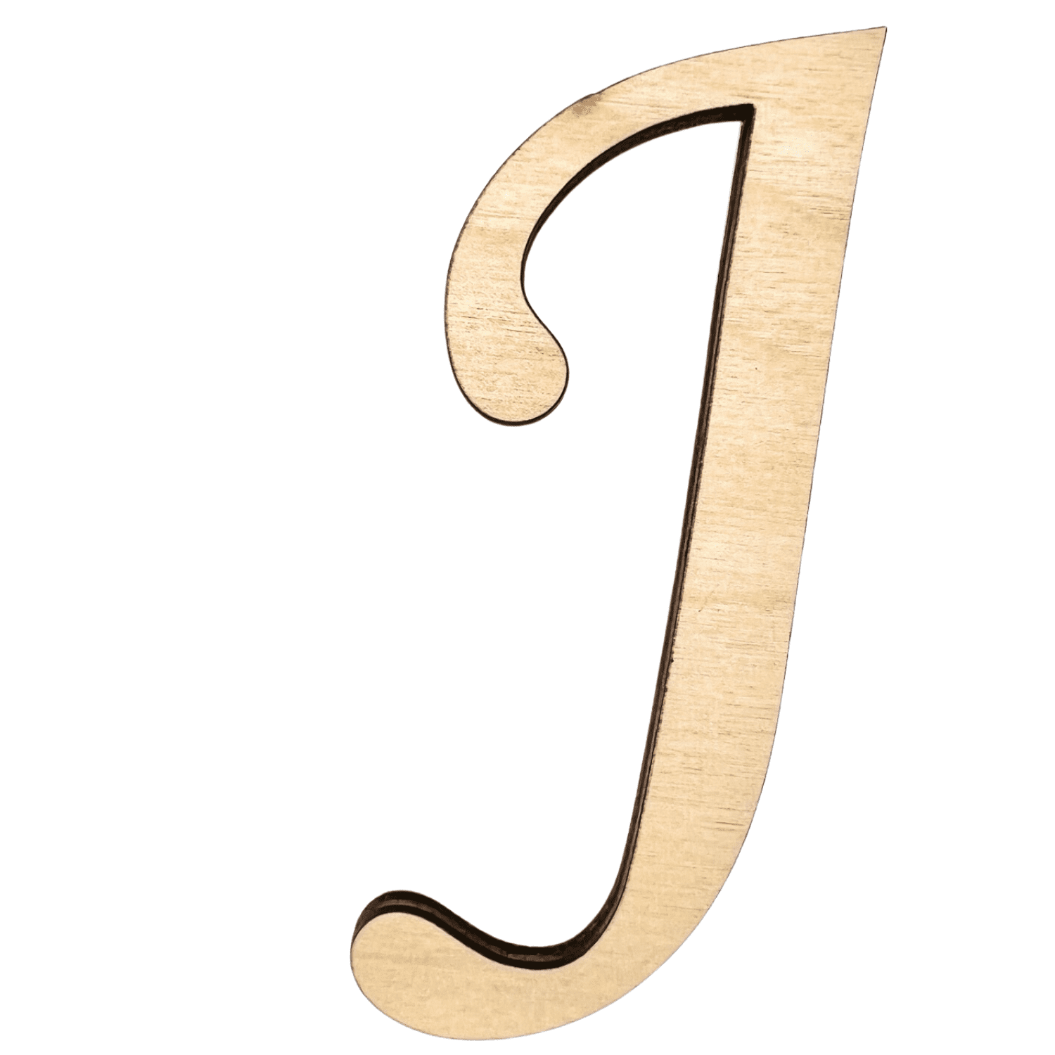 4" Tall BIRCH Wood Letter J | Krafty Supply 1/4" Thick Wooden Letters ...