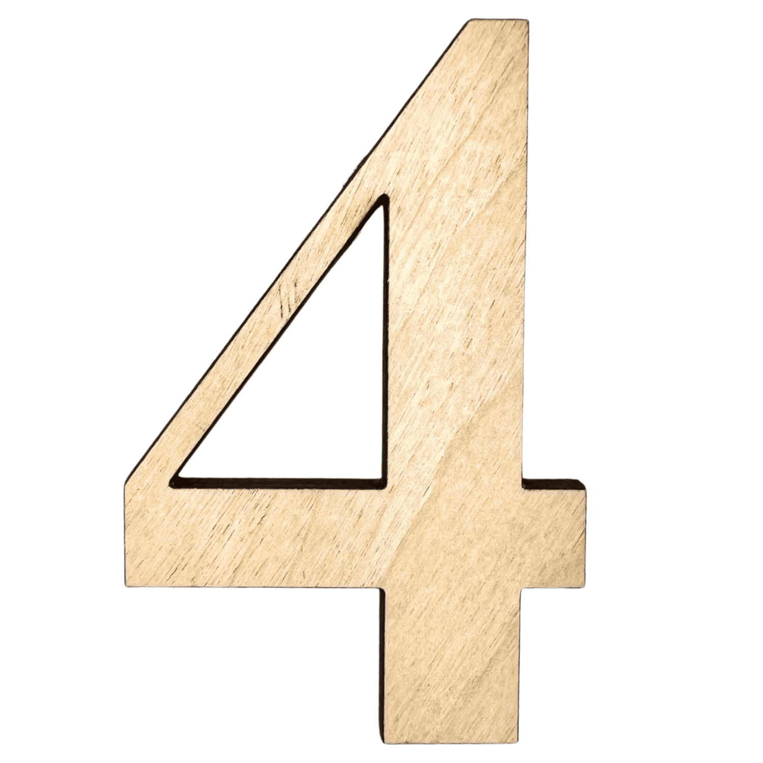 4" Tall Birch Number 4 | 1/4" Thick Birch Plywood| Krafty Supply ...