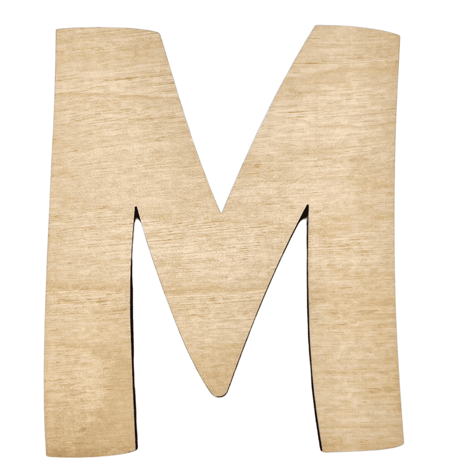 4" Tall Birch Wood Letter M | 1/4" Thick | Wood Craft Letters ...
