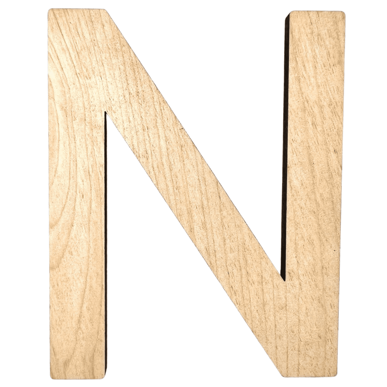 4" Tall MDF Letter N | 1/4" Thick Birch | Krafty Supply Letters | Arial ...
