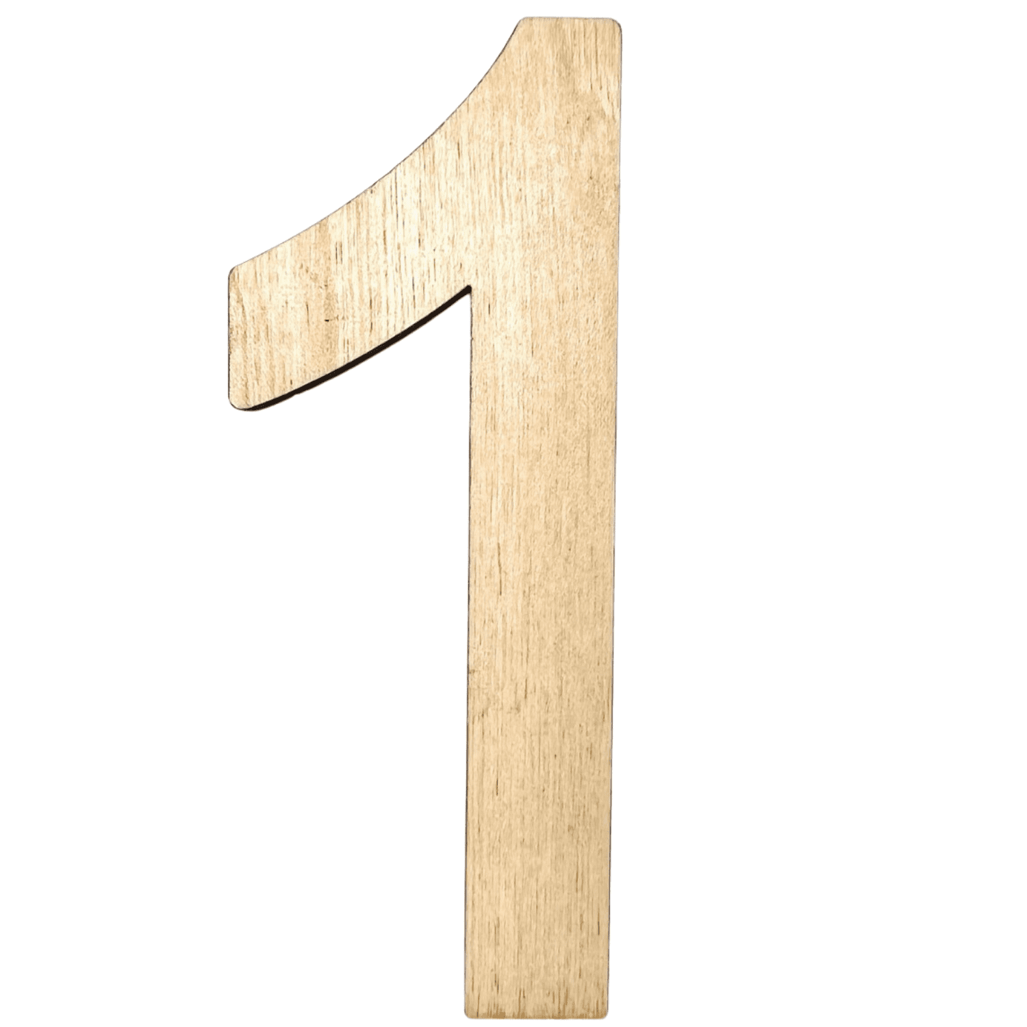 4" Tall MDF Number 1| 1/4" Thick Birch | Krafty Supply Letters | Arial ...