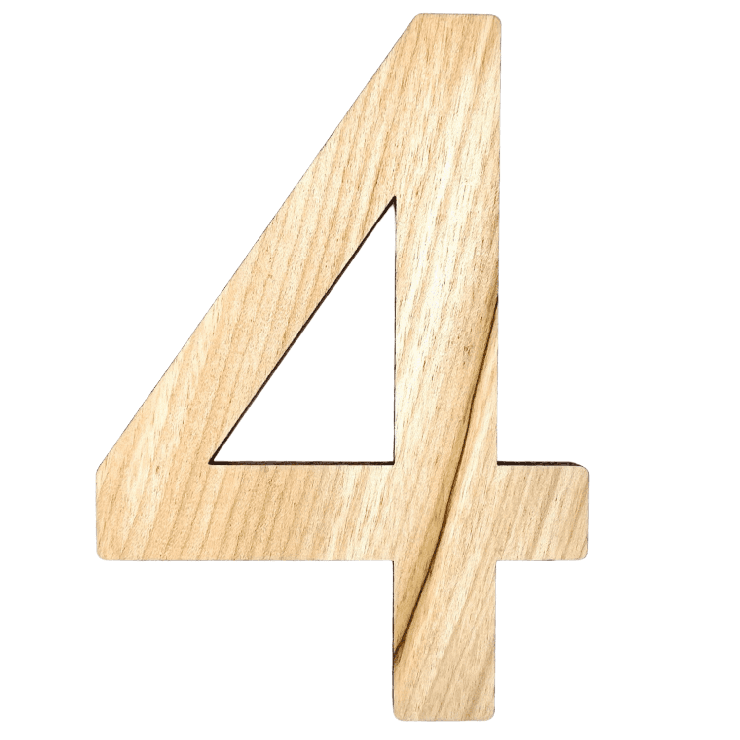 4" Tall MDF Number 4 | 1/4" Thick Birch | Krafty Supply Letters | Arial ...