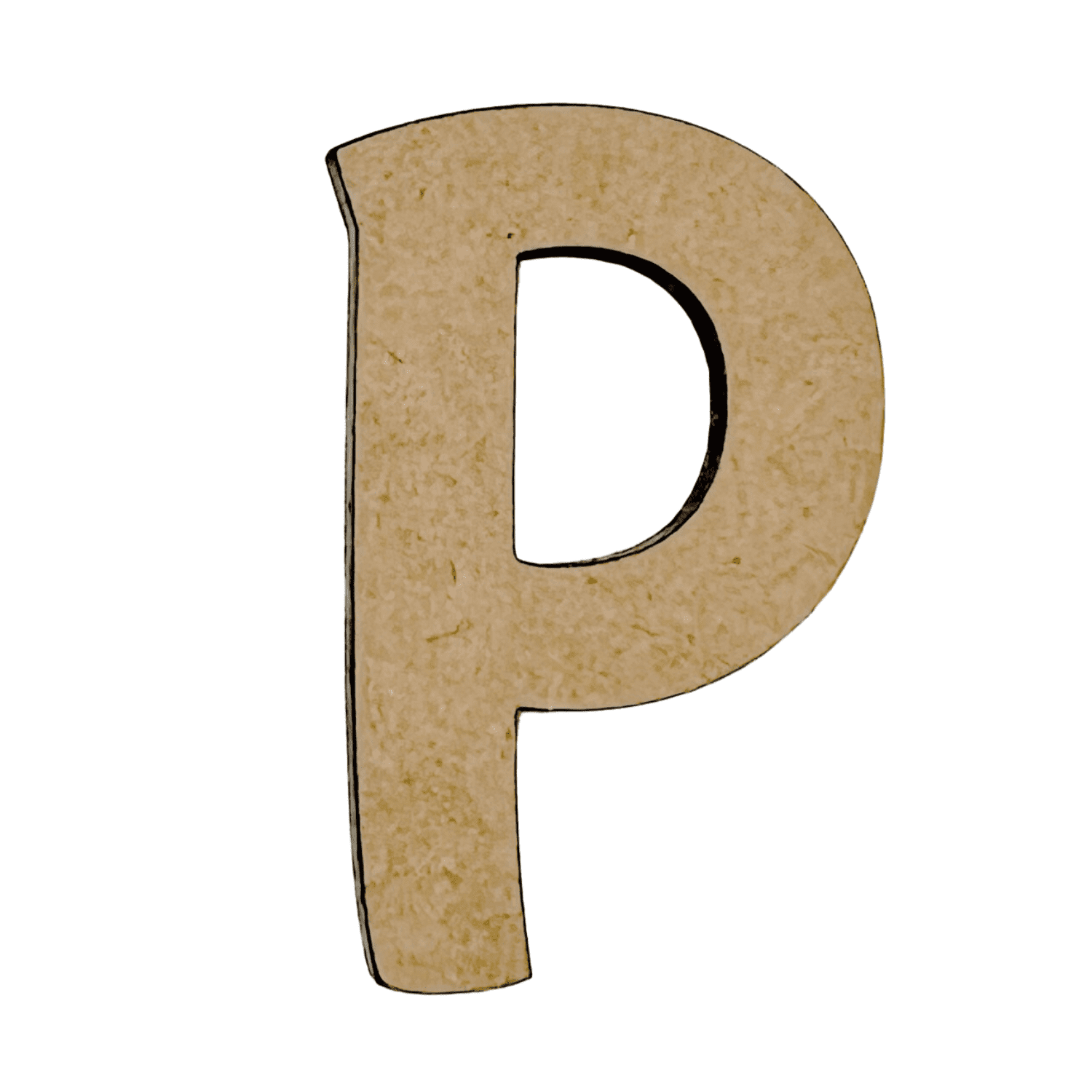 4" Tall MDF Wood Letter P | 1/8" Thick | Wood Craft Letter | American ...