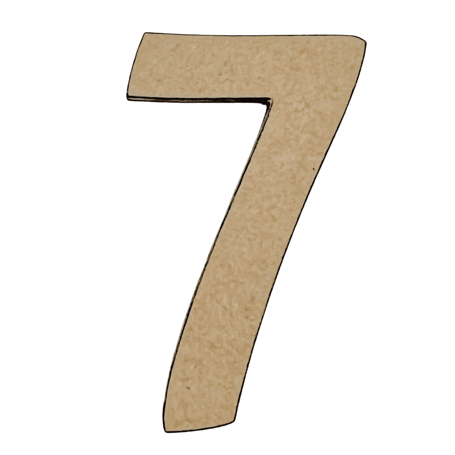 4" Tall MDF Wood Number 7 | 1/8" Thick | Wood Craft Letter | American ...