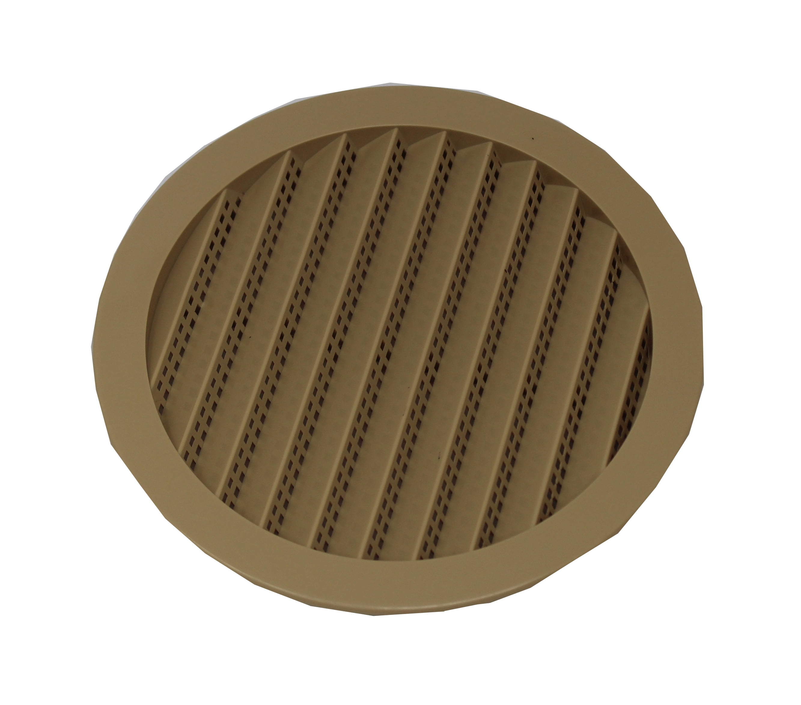 4" Tan Round Plastic Louver Soffit Air Vent - Walmart.com