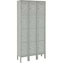 Global Industrial 254128GY 12 x 18 x 36 in. Double Tier Infinity Locker ...
