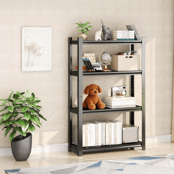 4 Tier 14" W Shelving Rack for Garage Heavy Duty, 1600LBS Adjustable ...