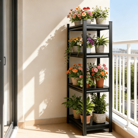 4-Tier 20" W Metal Garage Shelving Unit,54"H Storage Shelves,Adjustable ...