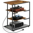 4-Tier AV Media Stand with Adjustable Outlets, Media Console, Audio ...