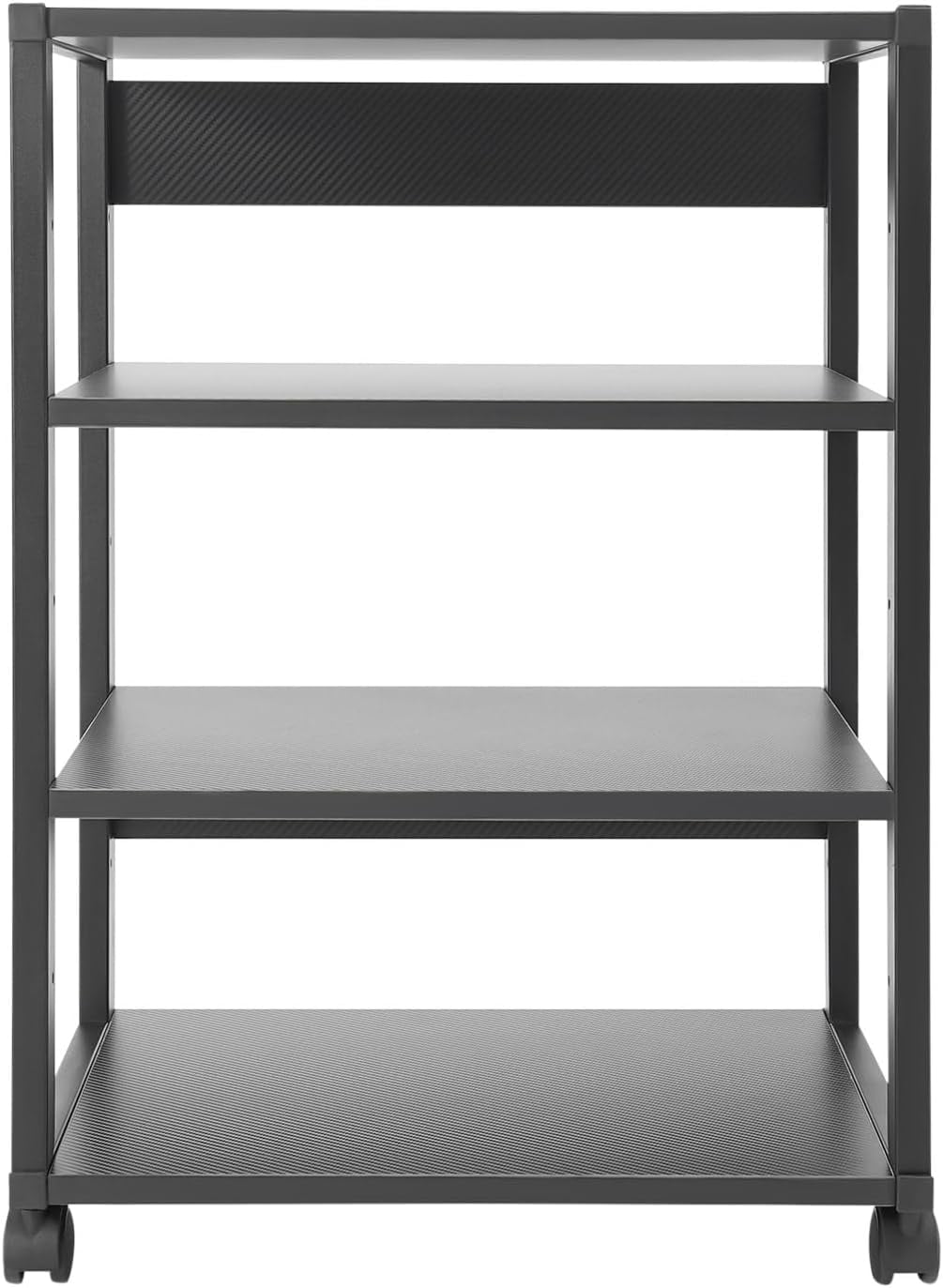 4-Tier AV Media Stand Audio Tower with 4 Lockable Universal Wheels ...