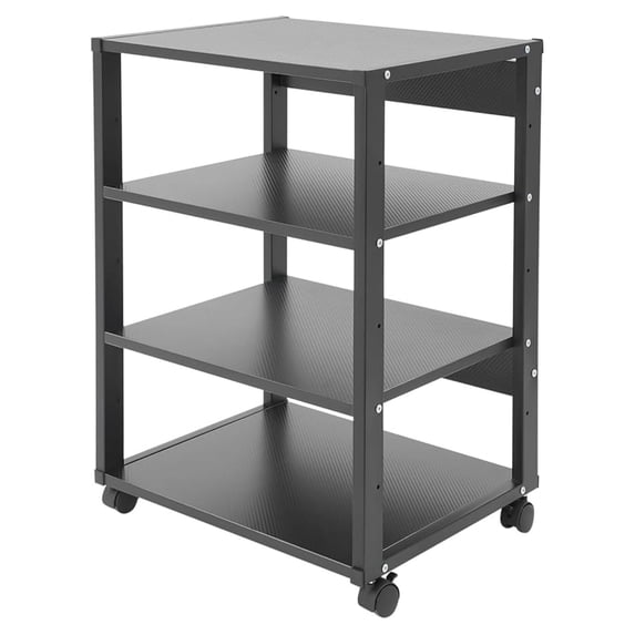 4-Tier AV Media Stand, Audio-Video Media Stand with Wheels, Corner ...