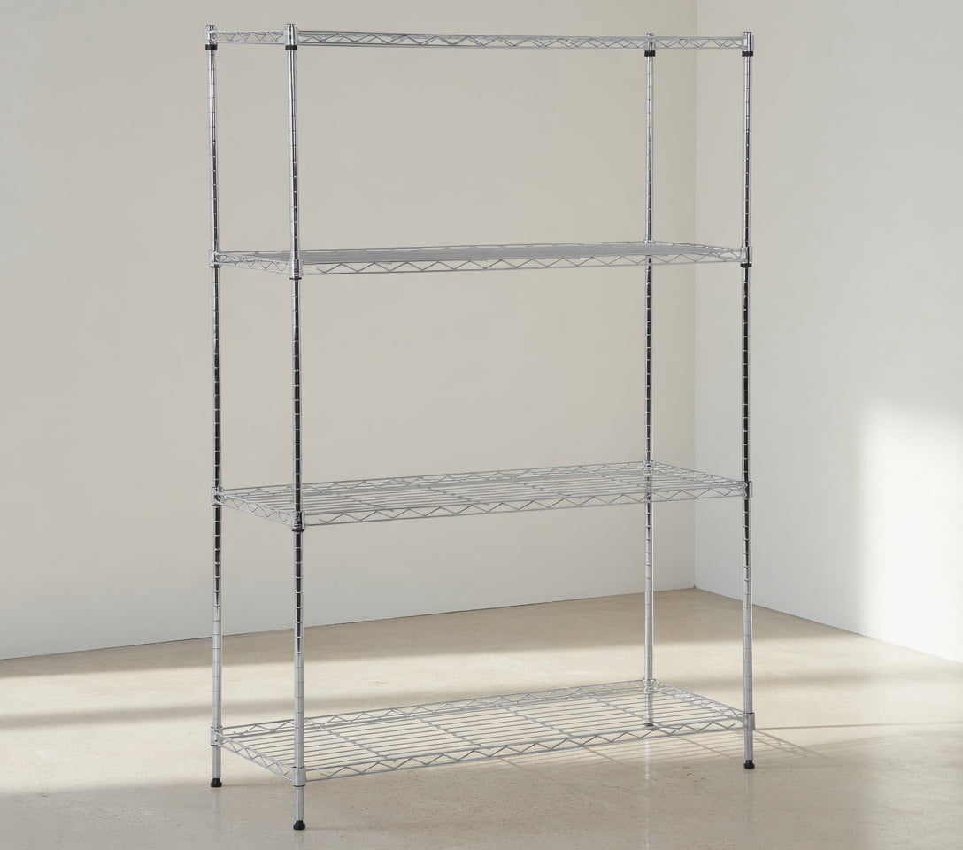 4-Tier Adjustable Heavy Duty Wire Shelving Unit, 35.4" W x 13.3" D x 53 ...