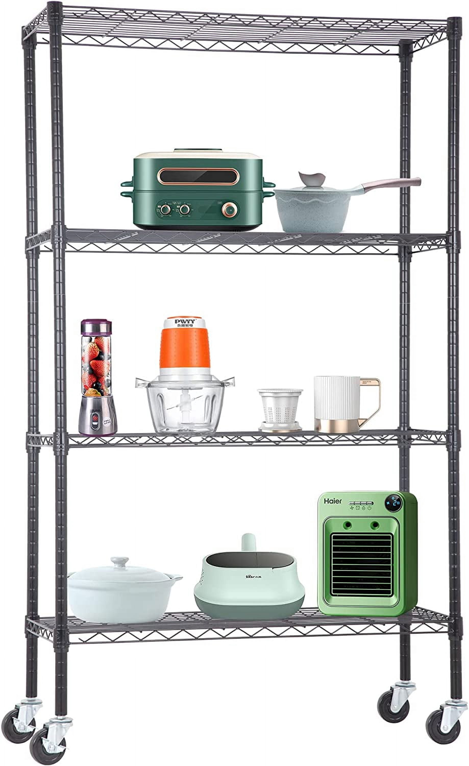 4-Tier Adjustable NSF-Certified Metal Shelf 36L x 14W x 62H Wire ...