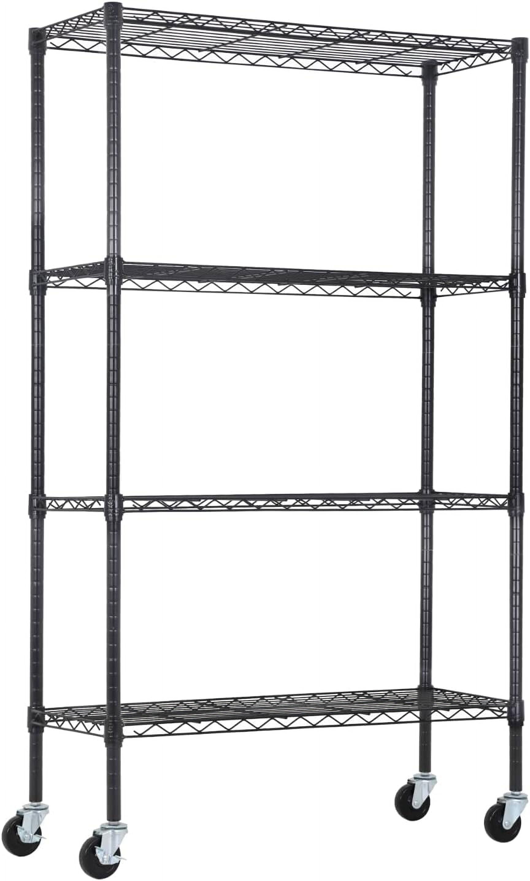 4-Tier Adjustable Shelf Shelving Unit Shelves Shelf Heavy Duty Storage ...