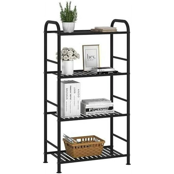 4-Tier Adjustable Shelving Unit, Heavy Duty Storage Rack Organizer ...