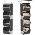 4-Tier Angled Open Hanging Closet Organizer with Side Pockets, No ...