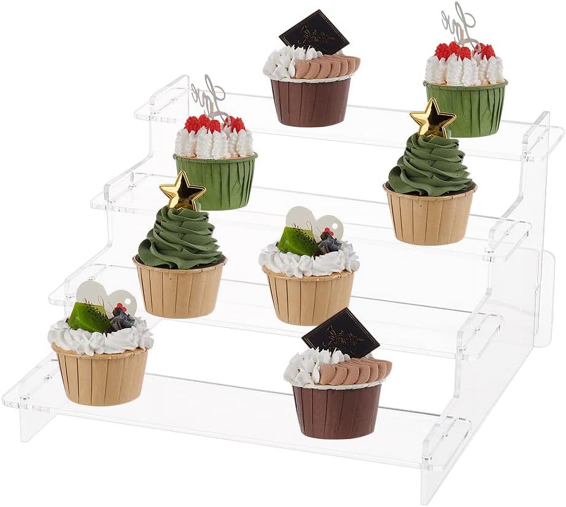 4-Tier Assembled Acrylic Riser for Action Figure 7.9x7.7x4.7 inch ...