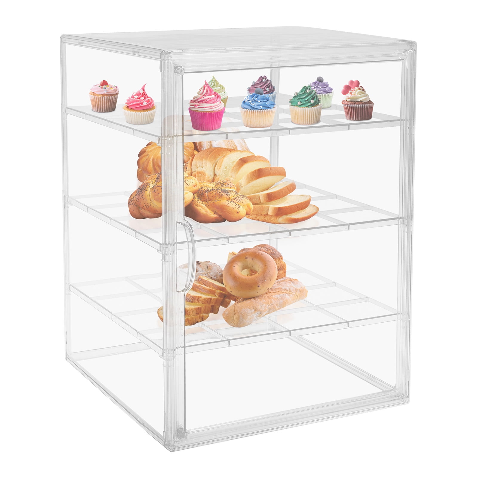 4 Tier Bakery Cabinet Adjustable Detachable for Different Size of Baked ...