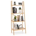 4-Tier Bamboo Ladder Bookshelf Storage Rack Plant Stand w/4 Open ...