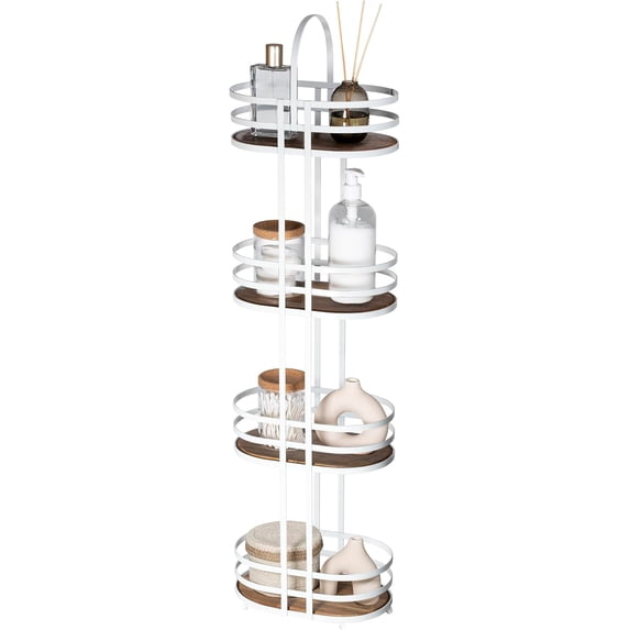 4-Tier Bathroom Organizer Shelf – No Assembly Countertop Side Rack with ...