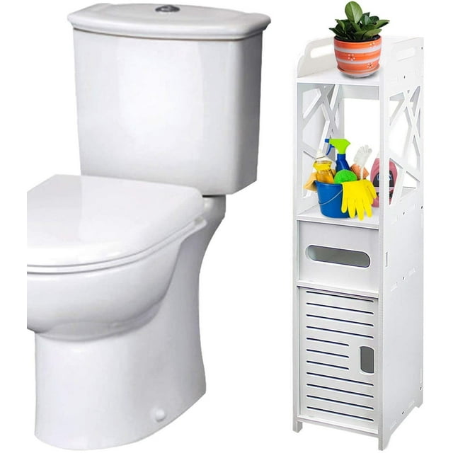 4-Tier Bathroom Standing Shelf Storage Closet Organizer Free Standing ...