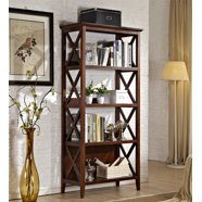 LINSY HOME 68in 5 Tier Bookshelf, Tall Bookcase Shelf Storage Organizer ...