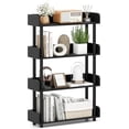 4-Tier Bookshelf, Freestanding Bookcase with Anti-Tipping Kit, Open ...