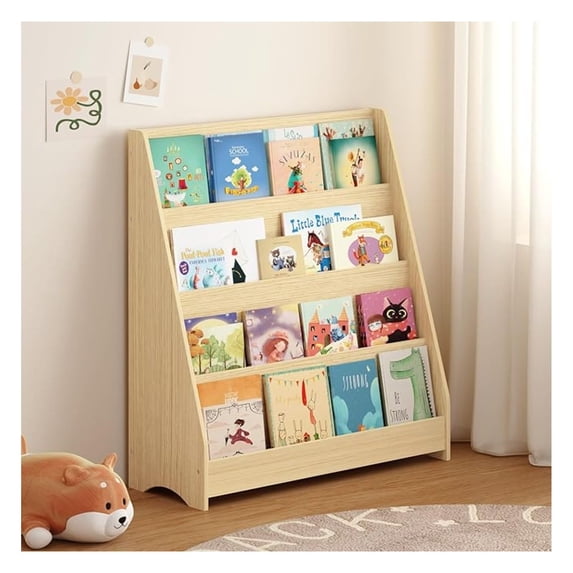 4-Tier Bookshelf, Toddler Book Display Shelves, Helps Keep Bedrooms ...
