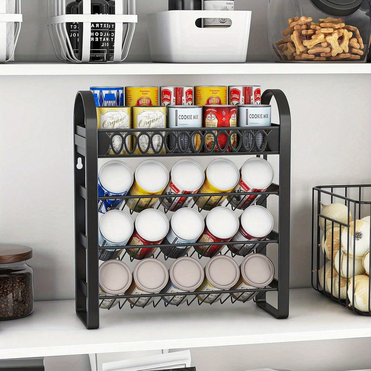 [4-Tier Can Storage] 4-Tier Can Storage Rack, Food Storage Room Can ...