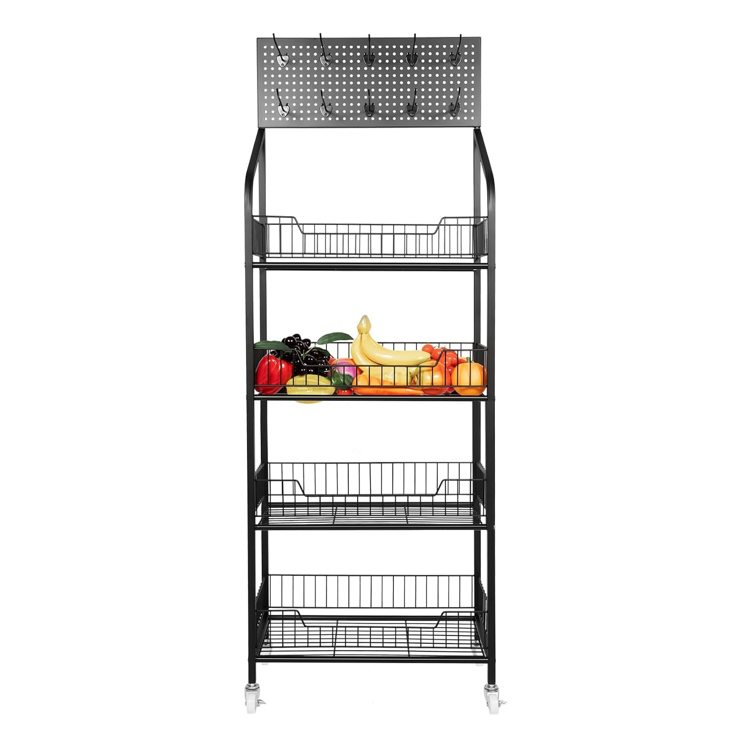 4 Tier Candy Display Rack, Metal Snack Display for Counter, Snack ...