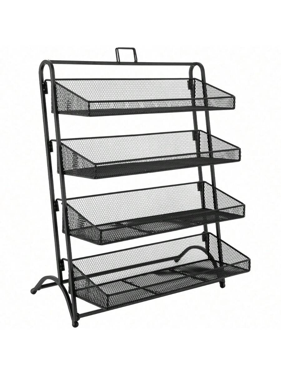 4 Tier Candy Display Rack,Snack Rack Display Stand,Chip Rack Display ...