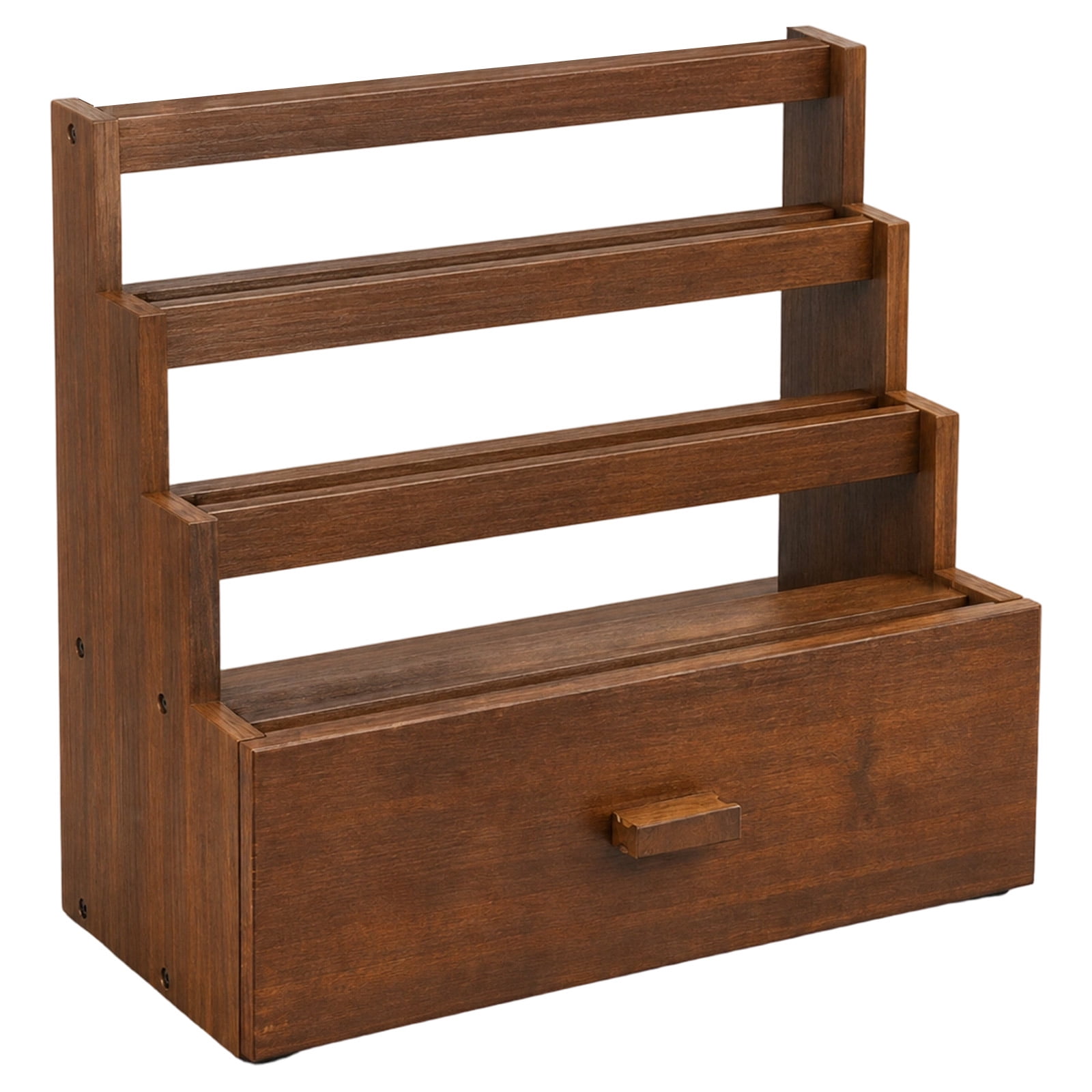 4 Tier Card Display Stand, Wooden Graded Card Display Rack for Sports ...