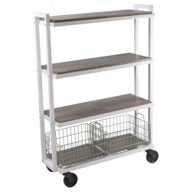 4 Tier Cart System Wide, White - Walmart.com